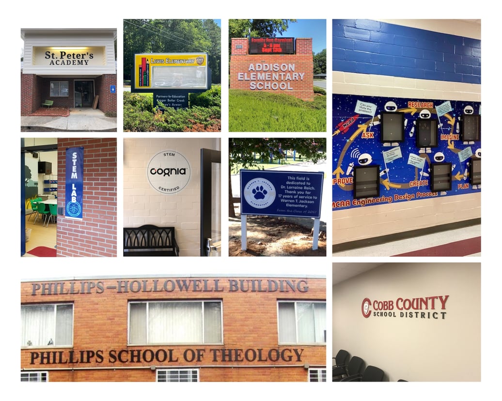 School Signs - Atlanta, Marietta, Roswell, Kennesaw, Cobb County